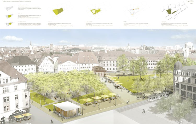 1. Preis : Innerstädtische Freiraumgestaltung am Hirschgarten ...
