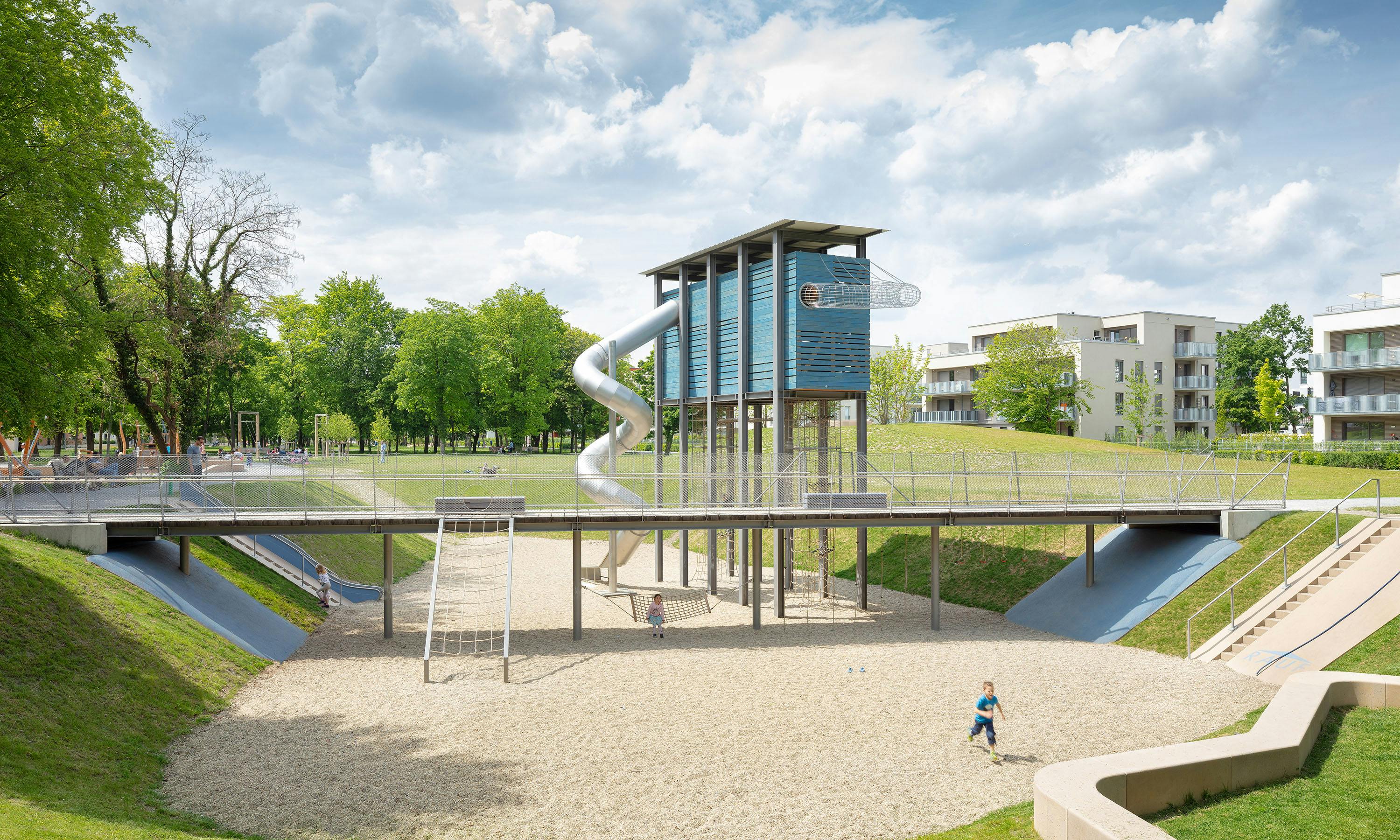 Zentrale Parkanlage im Domagkpark, München