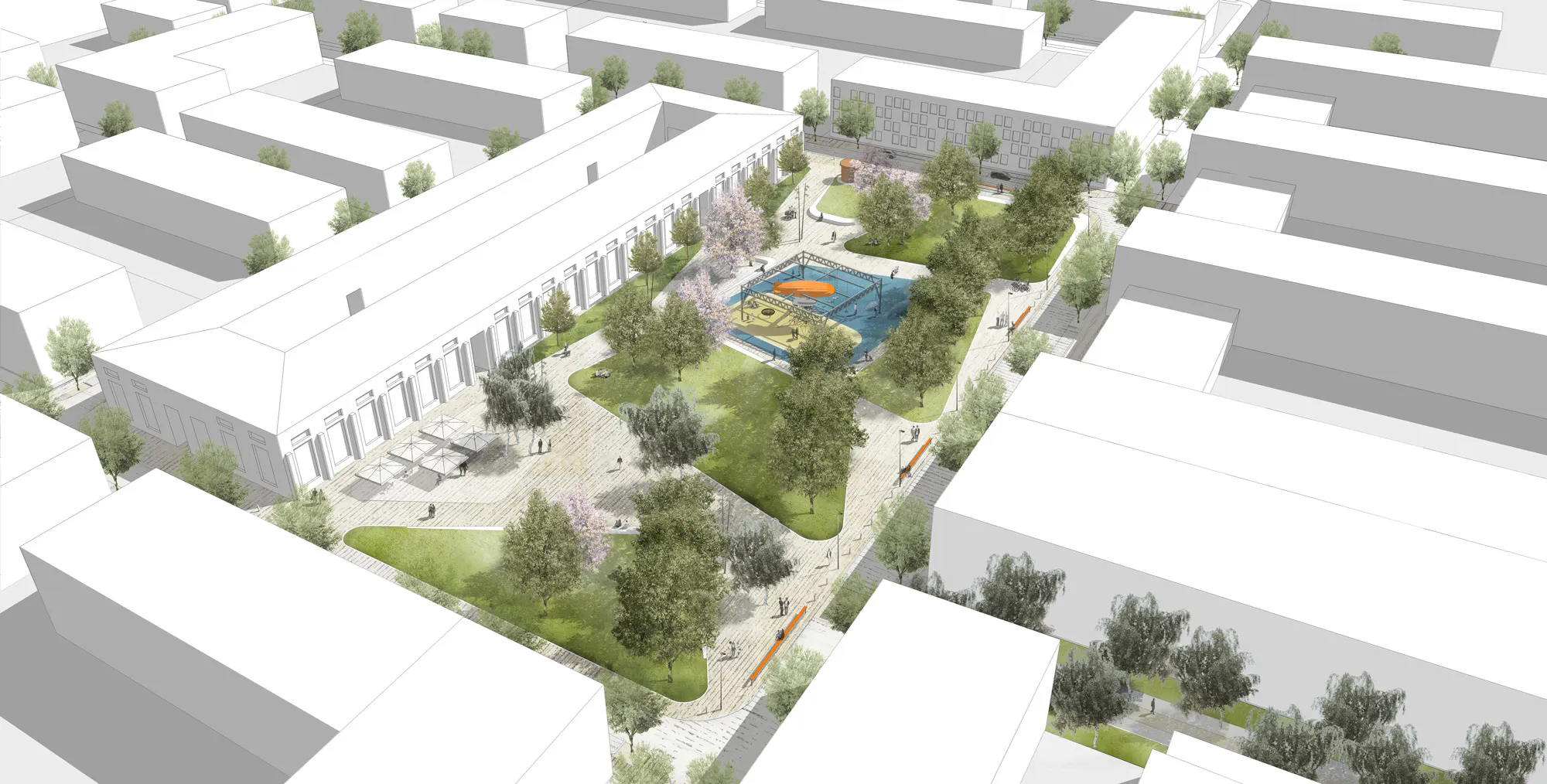 Engere Wahl : Clouth-Quartier, Frei- und Verkehrsflächen Quartiersmitte ...