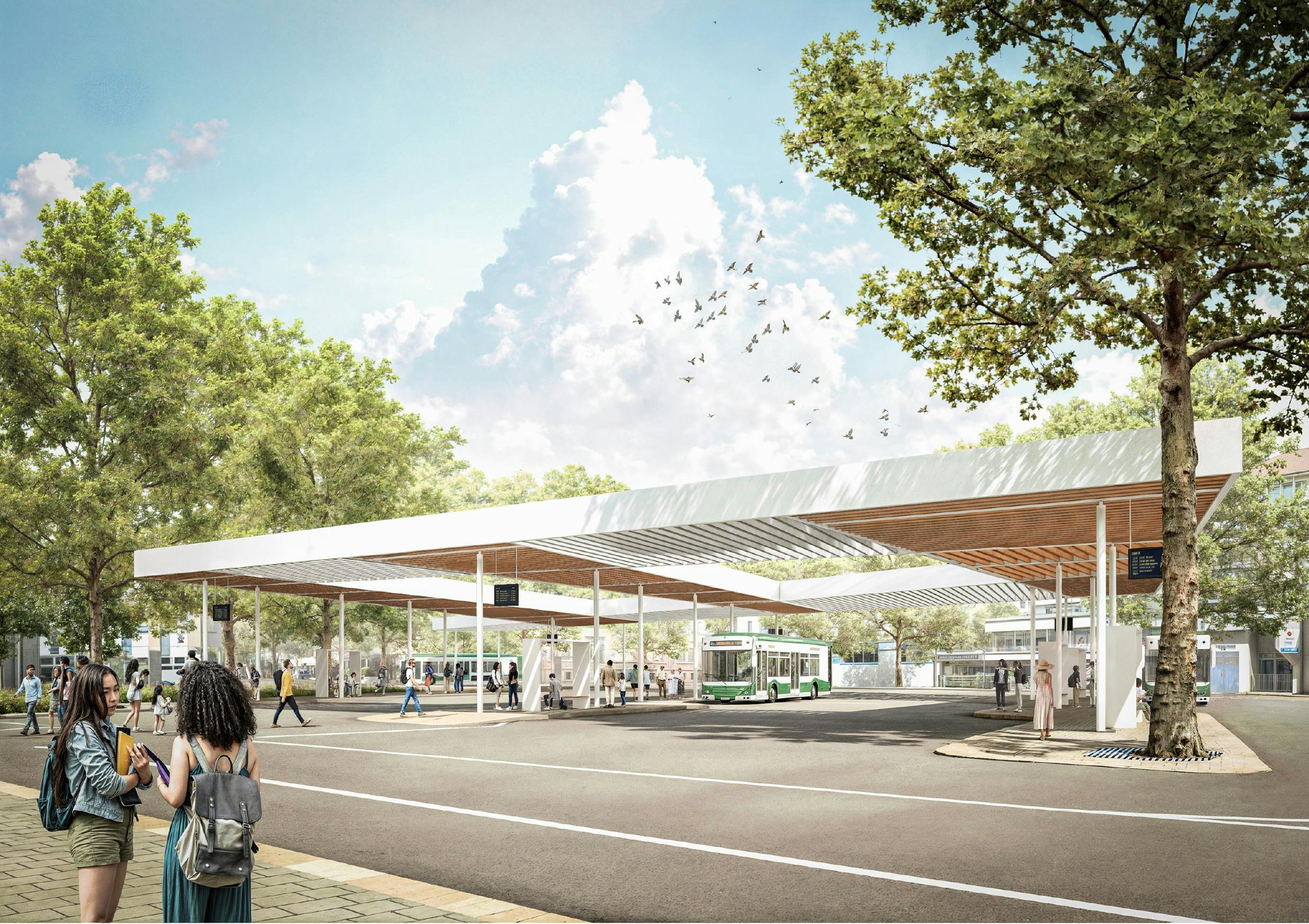 Neugestaltung Freiraum und Neubau Überdachungsbauwerk am ZOB Göppingen ...