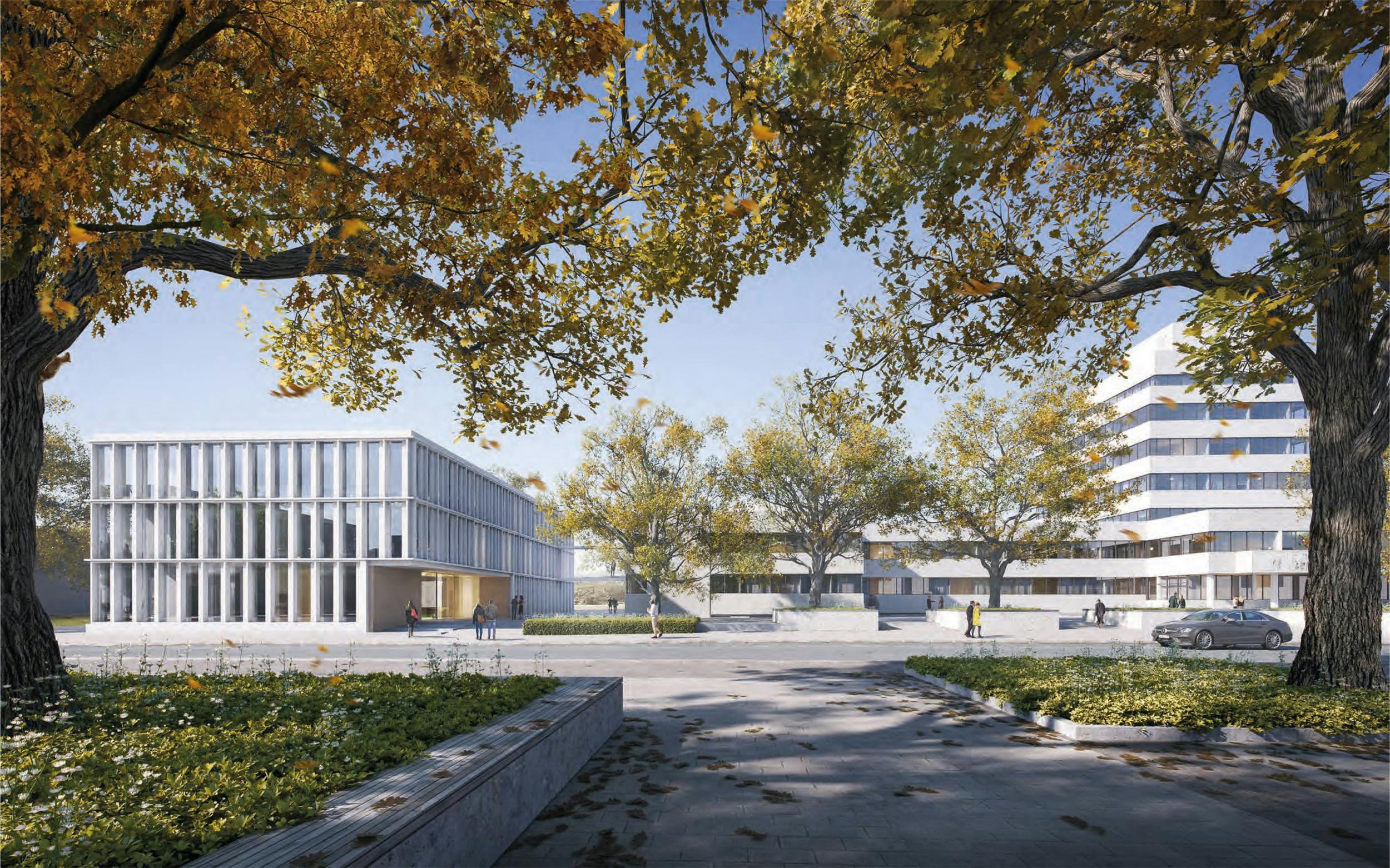 Rathauserweiterung, Tiefgarage und urbaner Park in Ahrensburg ...