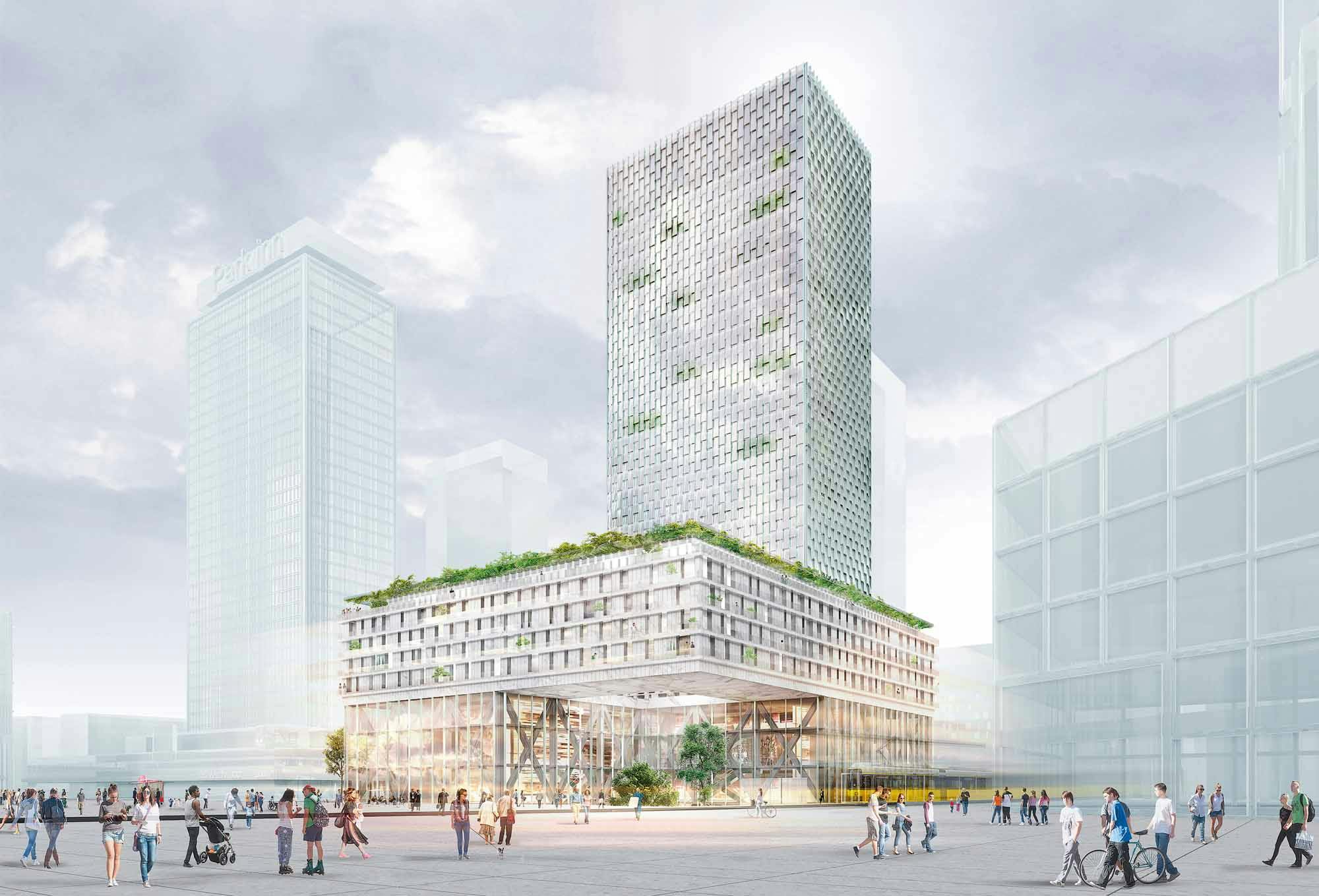 1. Phase : Hochhaus am Alexanderplatz Baufeld D3 in Berlin ...