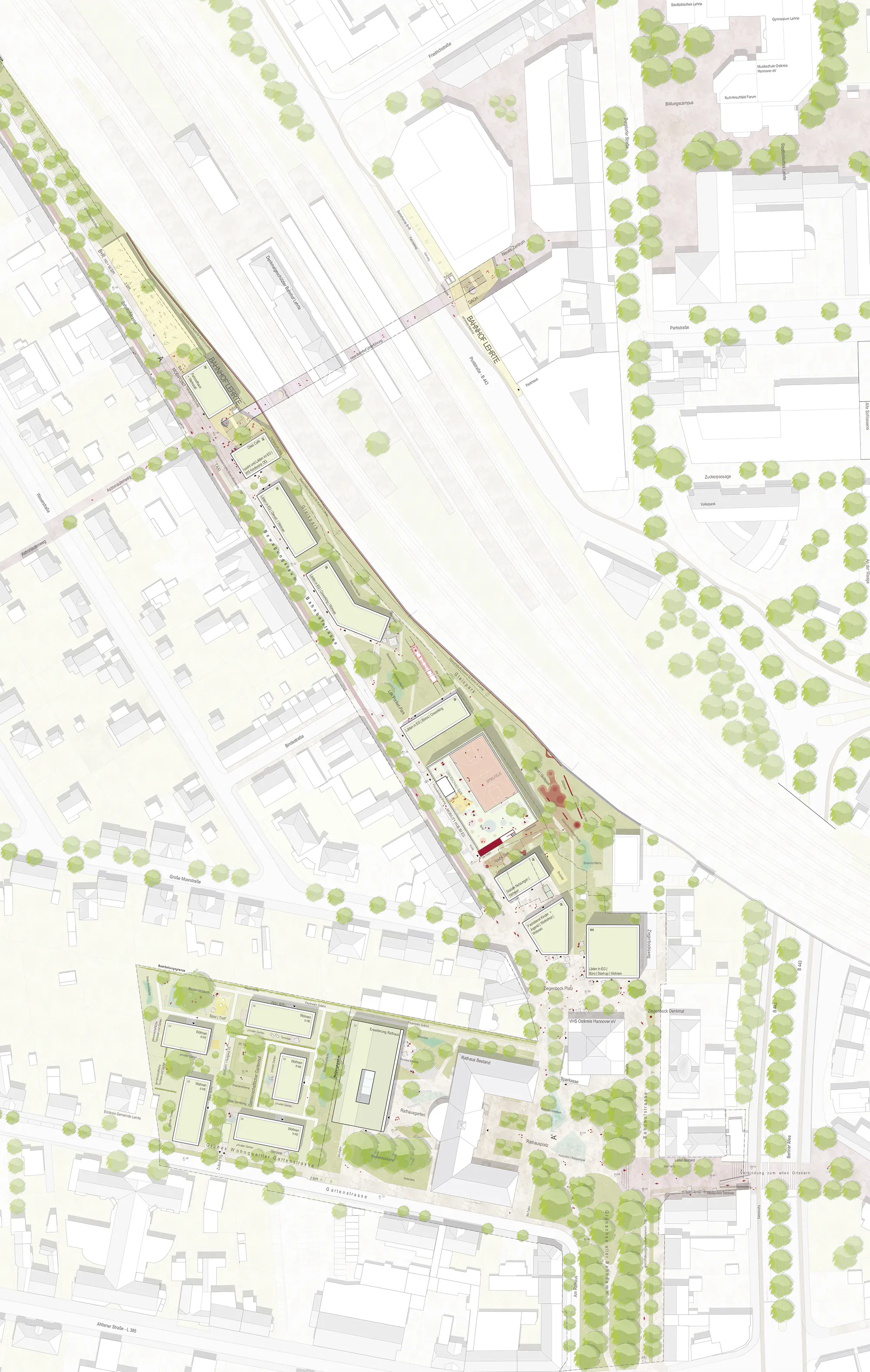 2. Preis : Städtebauliche Neuordnung Bahnhofstraße und Rathausviertel ...