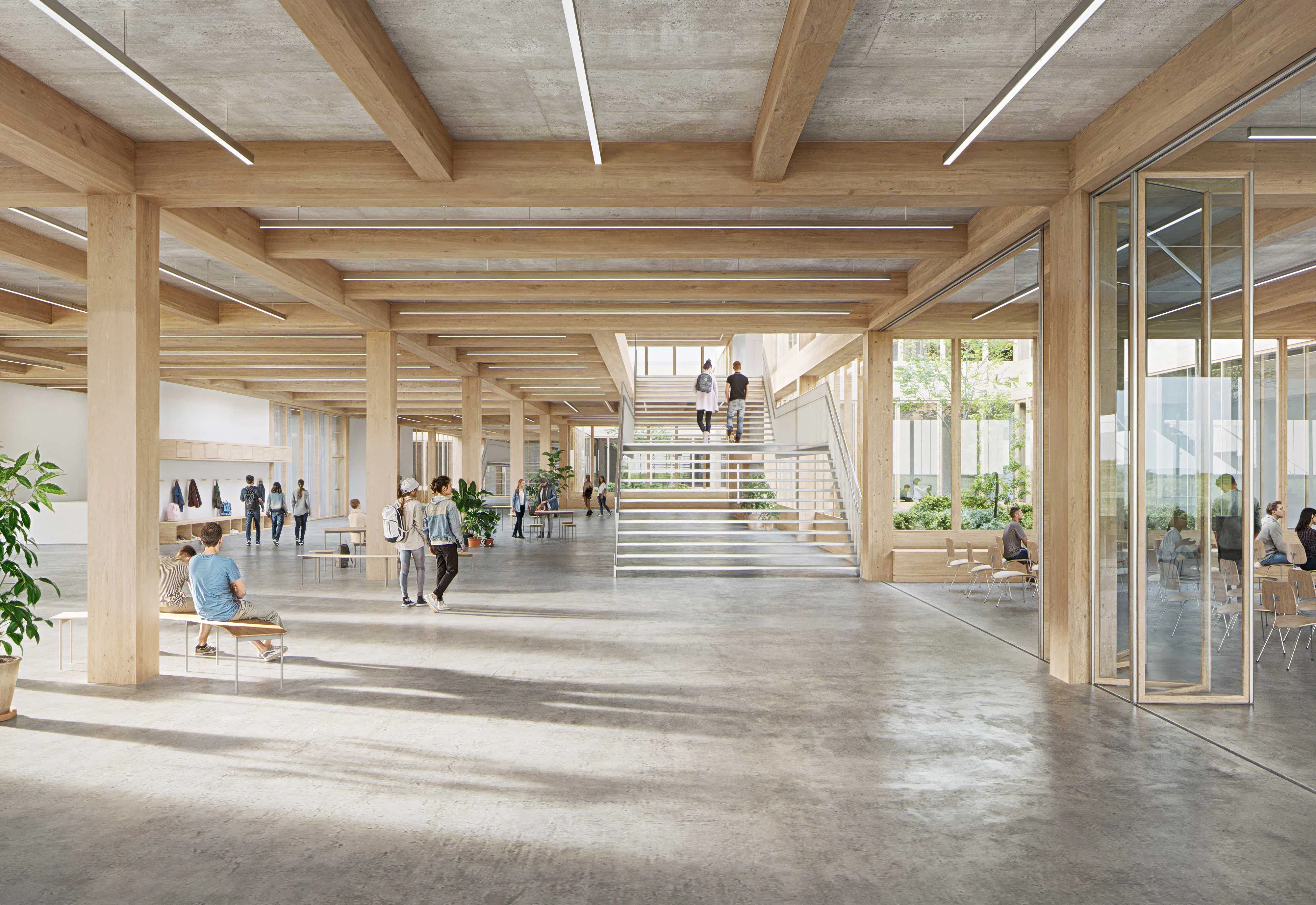 2. Preis : Neubau Gymnasium mit Vierfachsporthalle und Freisportflächen ...
