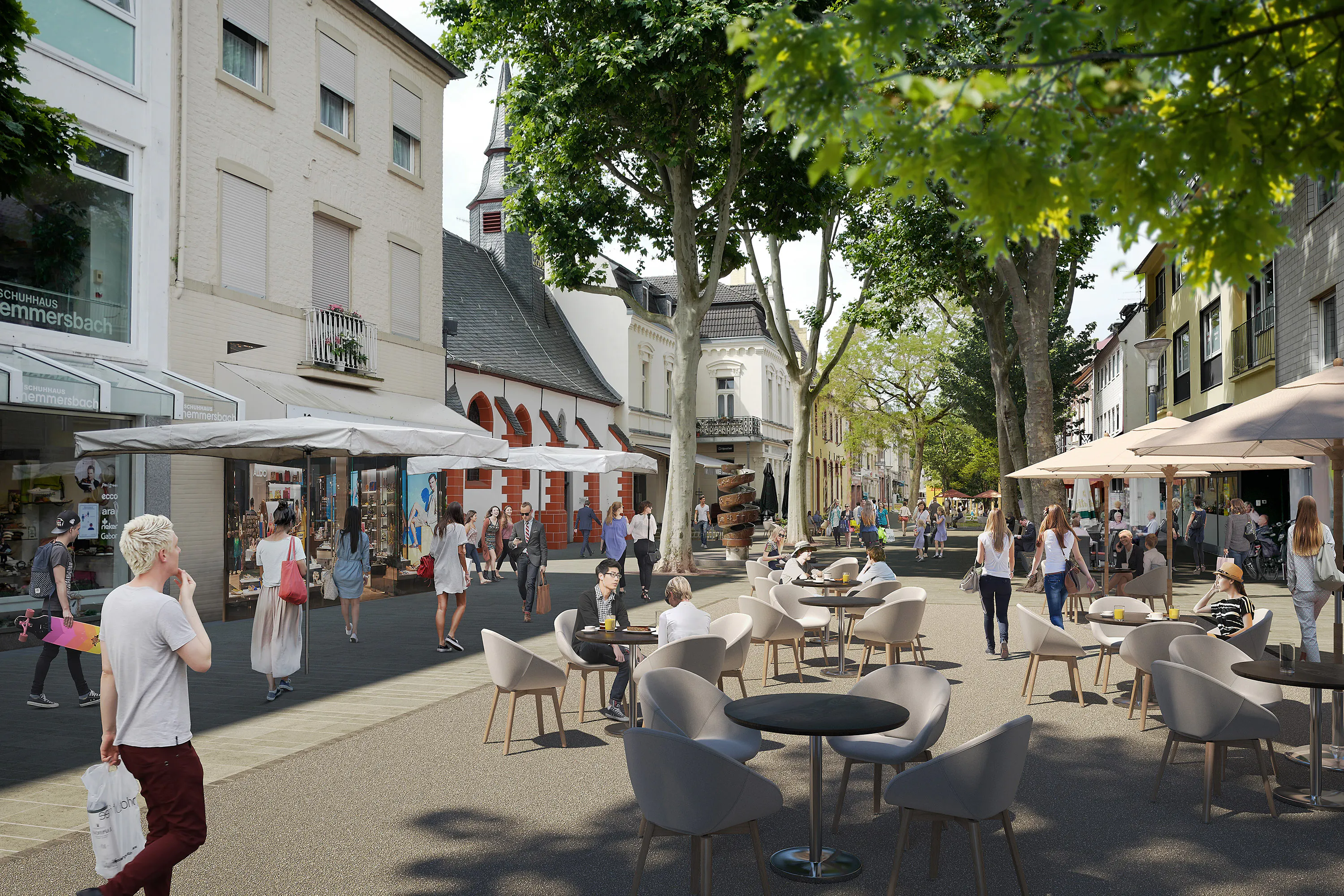 Ein 3. Preis : Neugestaltung Fußgängerzone Bergheim - competitionline