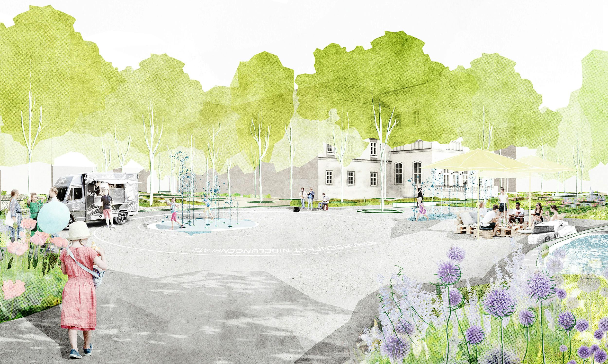 1. Preis : Neugestaltung Nibelungenplatz in Tulln (AT) - competitionline