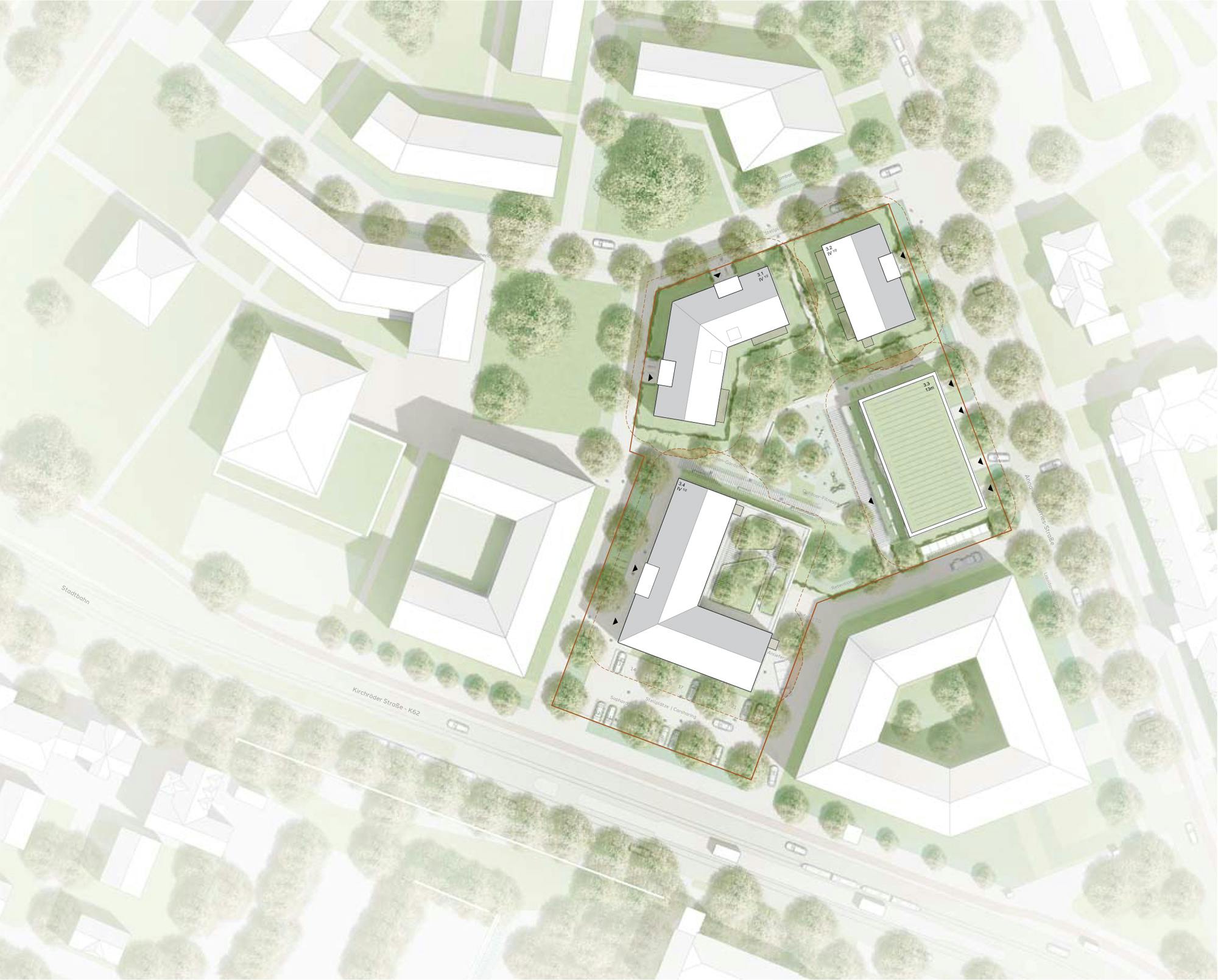 2. Preis : Grünes Viertel Stephansstift in Hannover - competitionline