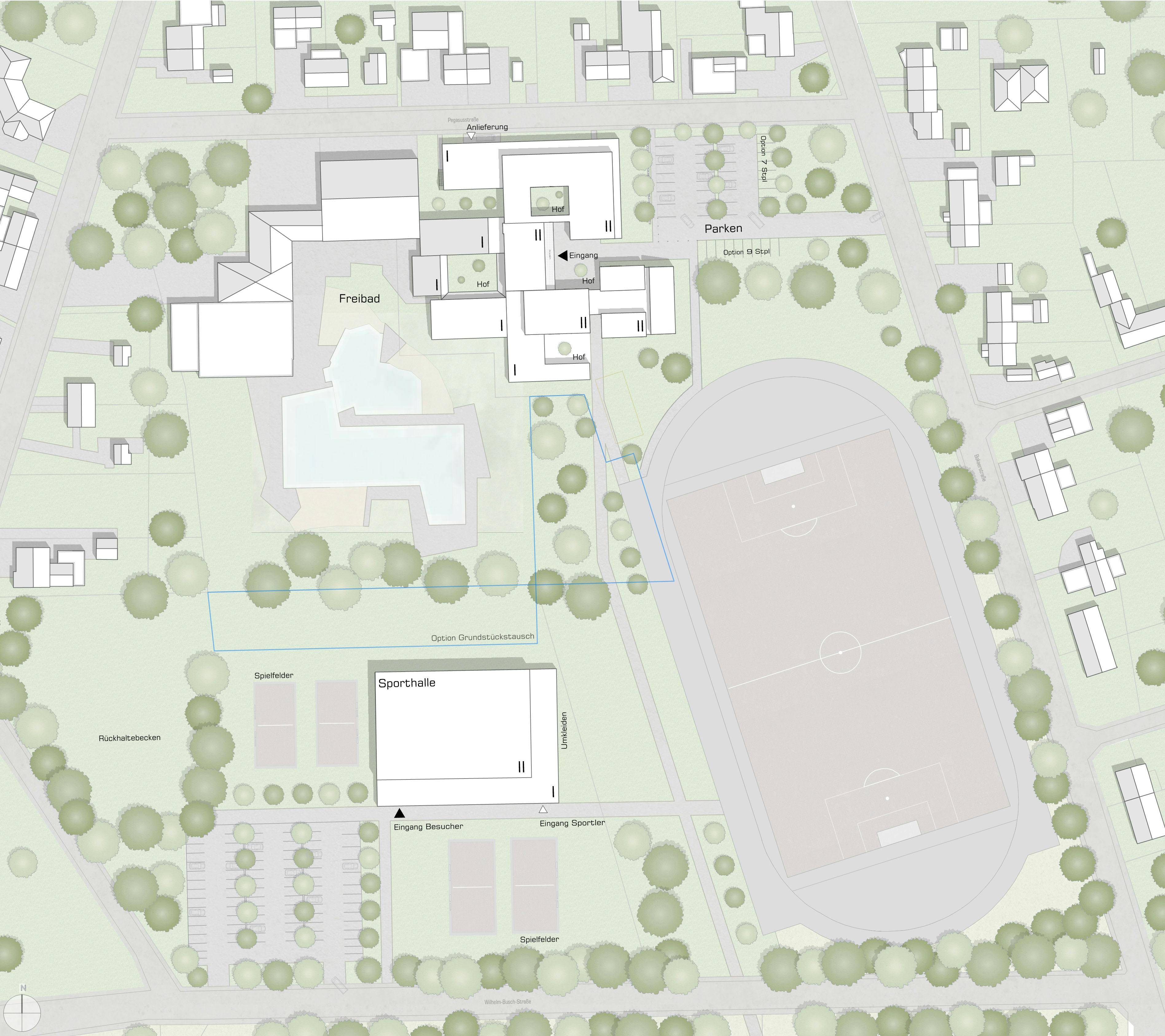 Ein 3. Preis : Erweiterung und Teilneustrukturierung der Sportschule ...